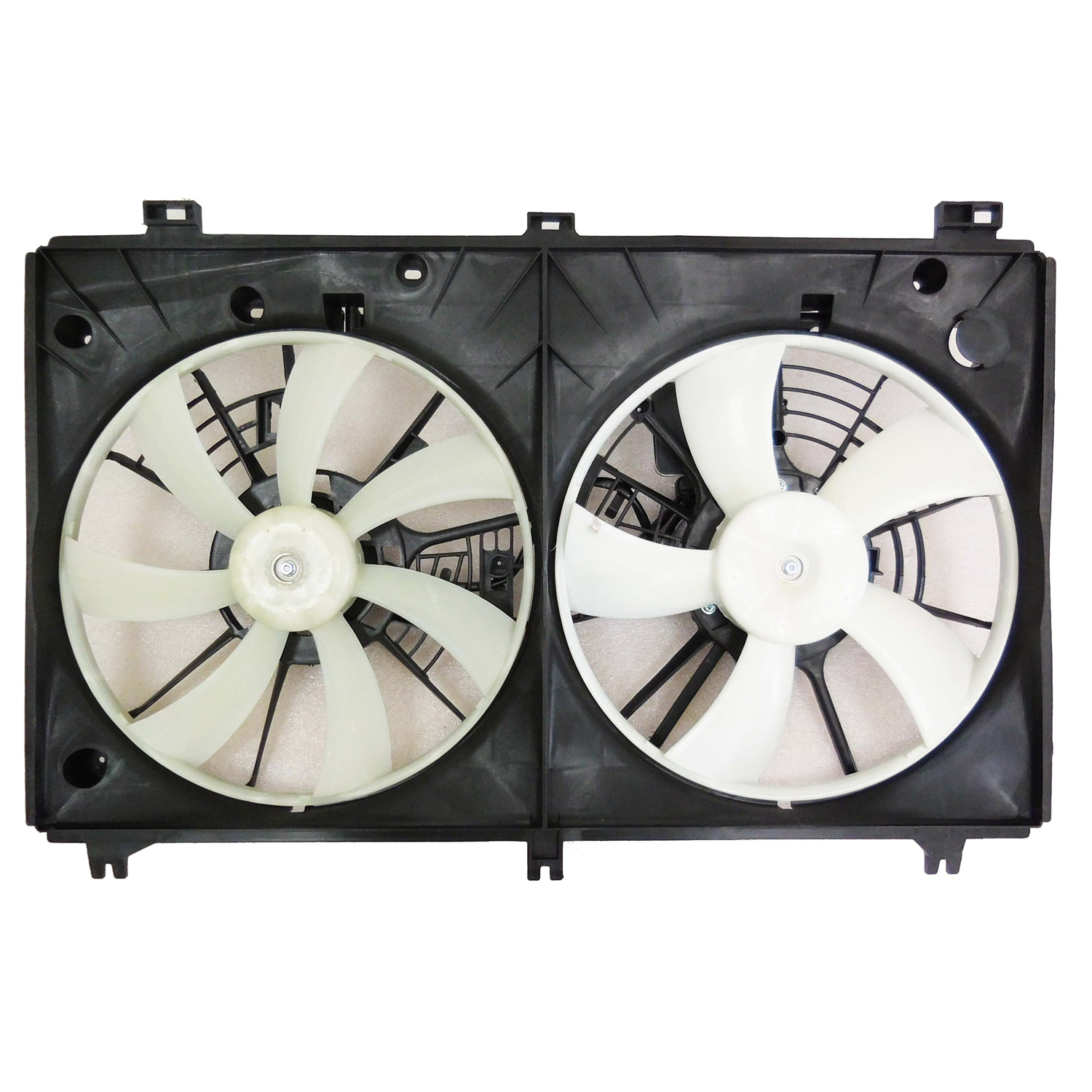 RADIATOR AND CONDENSER FAN ASSEMBLY WITH TWO FANS SIDE BY SIDE; 3.5L ...