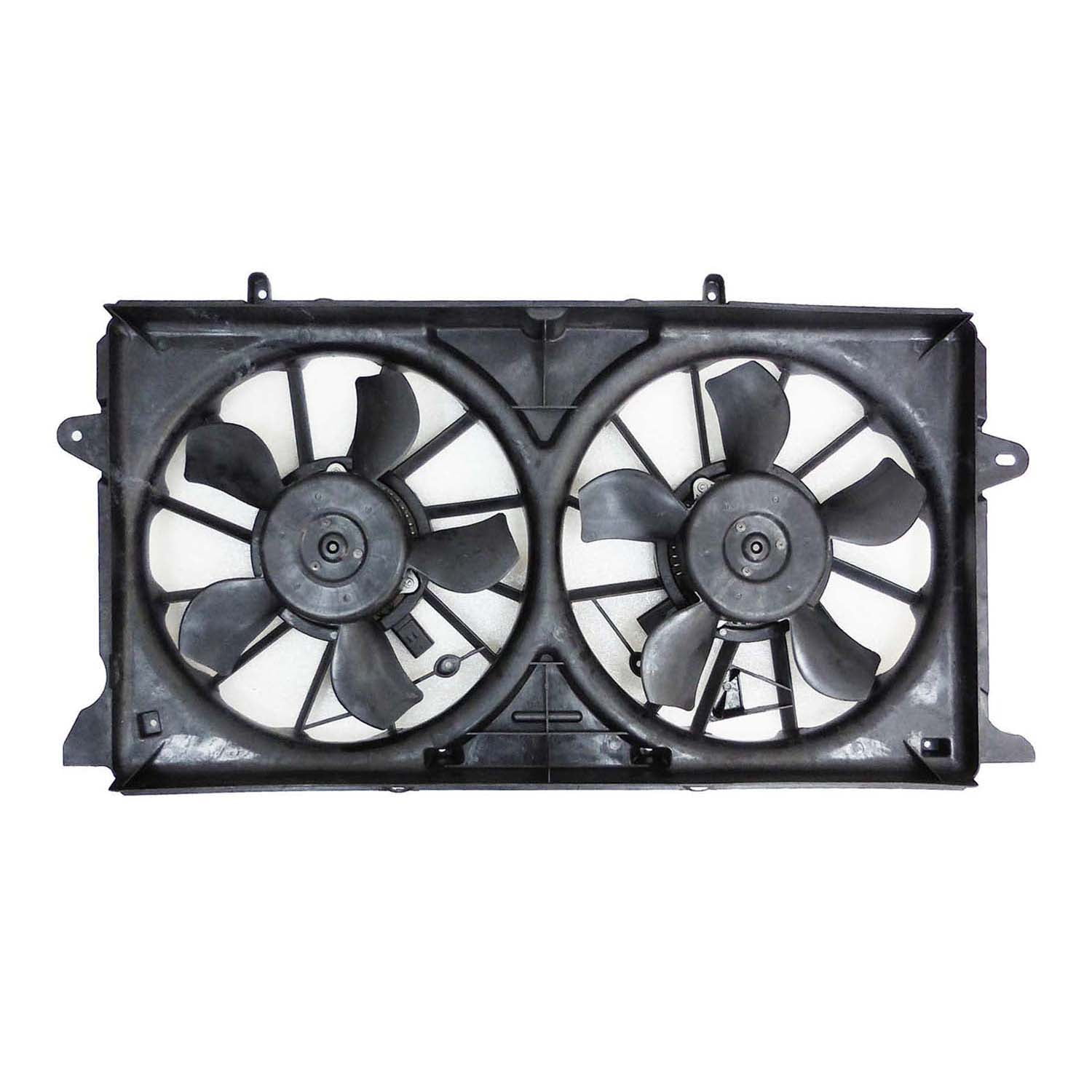 RADIATOR AND CONDENSER FAN ASSEMBLY WITH TWO FANS SIDE BY SIDE PLASTIC ...