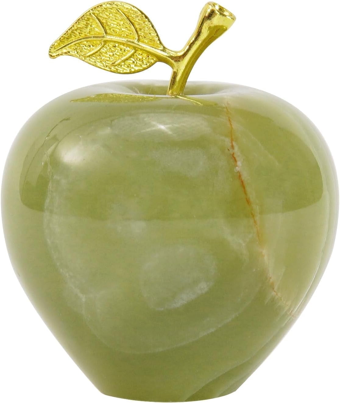 Radicaln Green Onyx Marble Apple Paperweight 3" – Handmade Stone ...