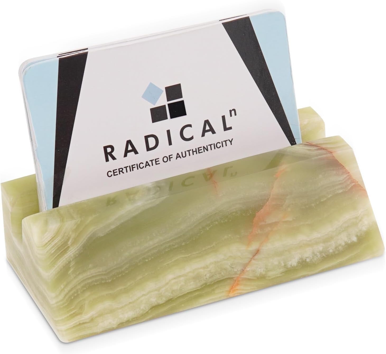 Radicaln Green Marble Business Card Holder 4 Inch – Elegant Office Desk ...