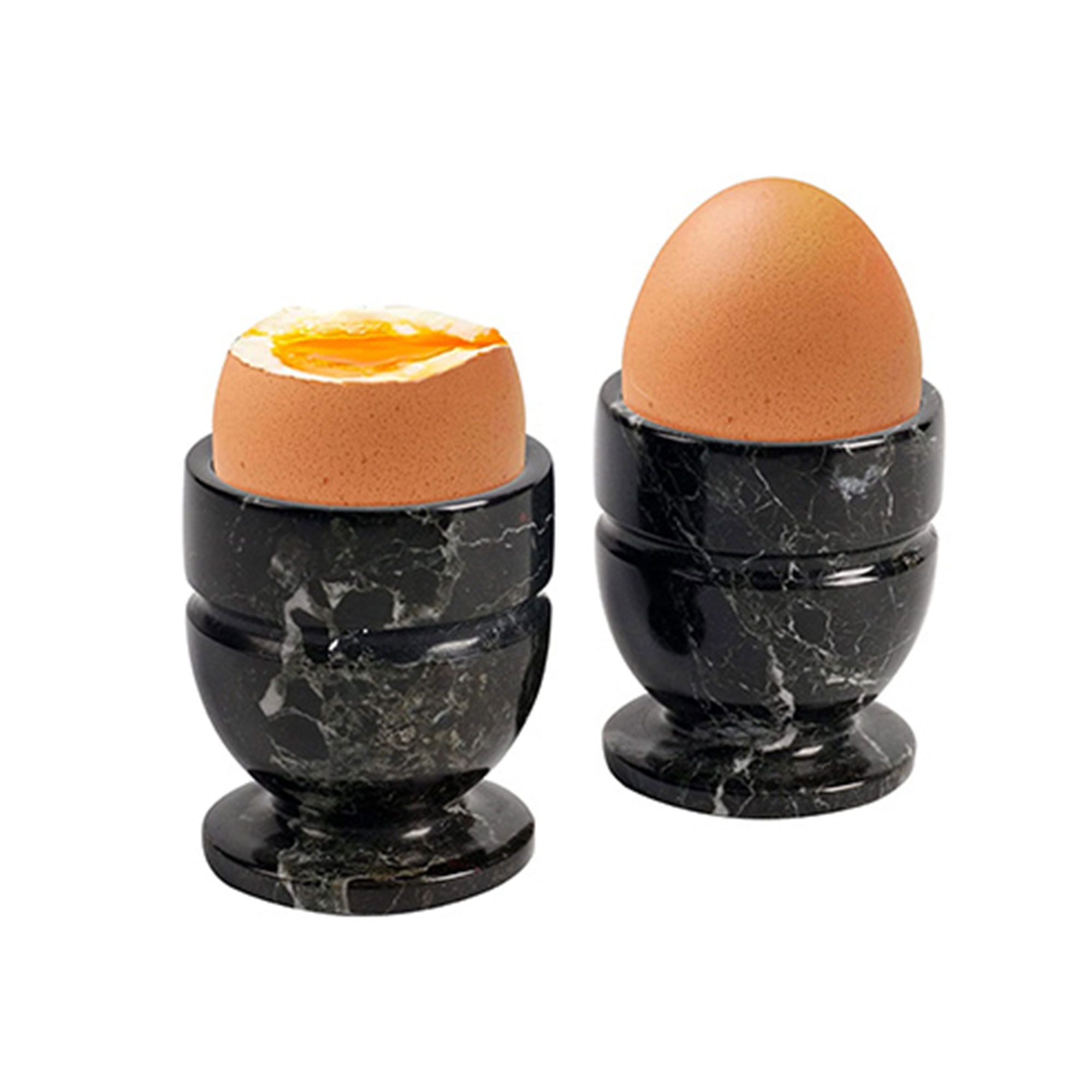 RADICALn Egg Cups Black Set of 2 natural Marble Egg Cup Holder For ...