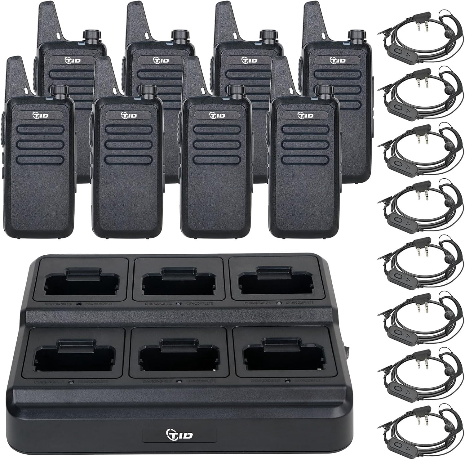 RADIO TD-M8s Walkie Talkies for Adults with Earpiece (8 Pack) Long ...