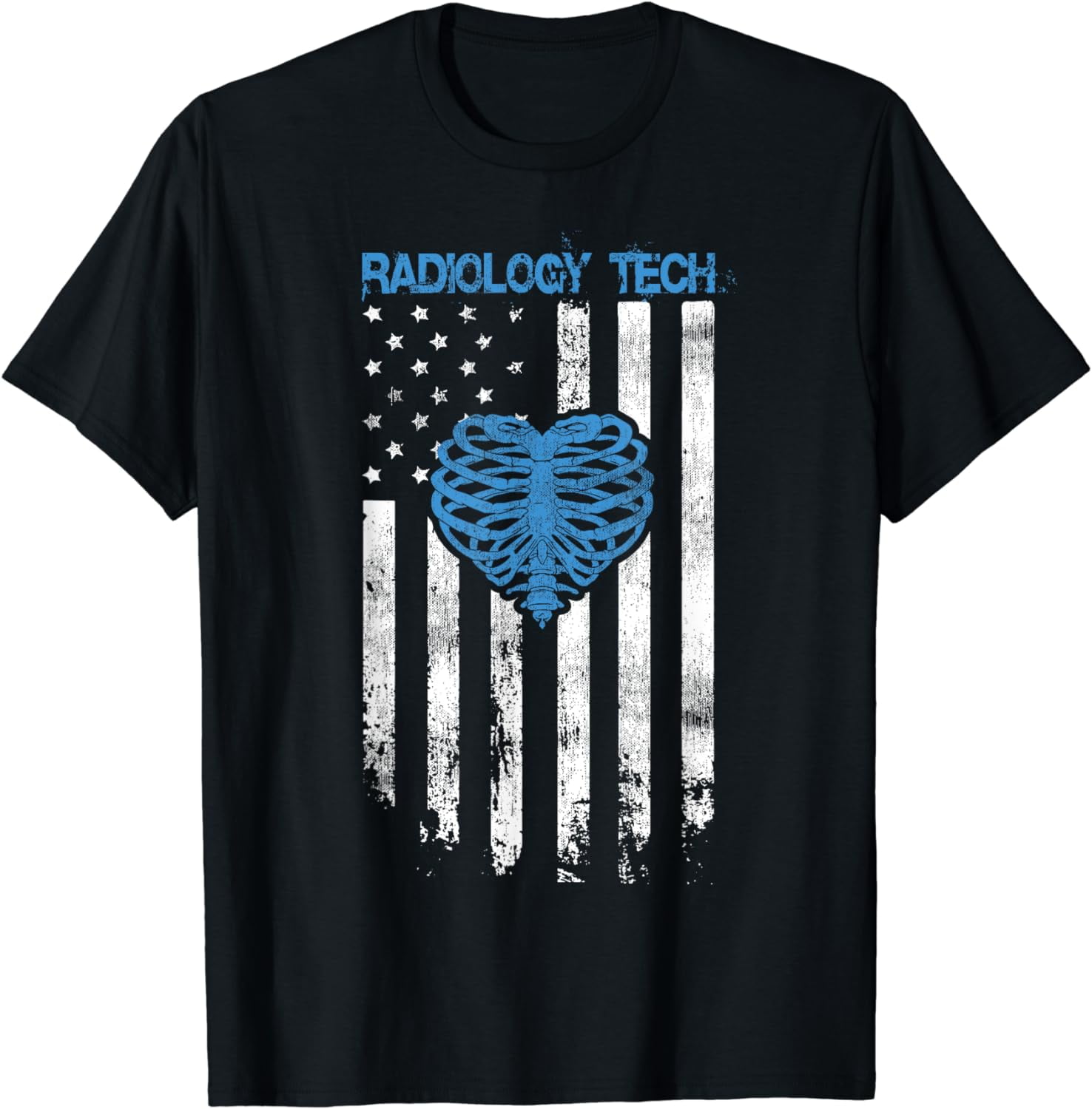RADIOLOGY TECH - American Flag Ribs Heart Design T-Shirt - Walmart.com