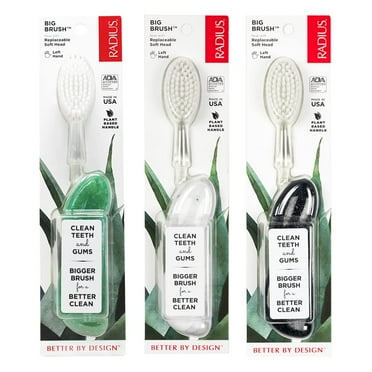 RADIUS Big Brush BPA Free ADA Accepted Toothbrush Designed to Improve Gum Health Reduce Gum ...