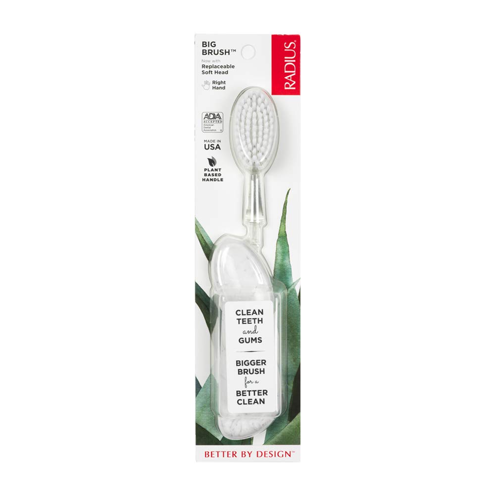 RADIUS Big Brush BPA Free & ADA Accepted Toothbrush Designed to Improve ...