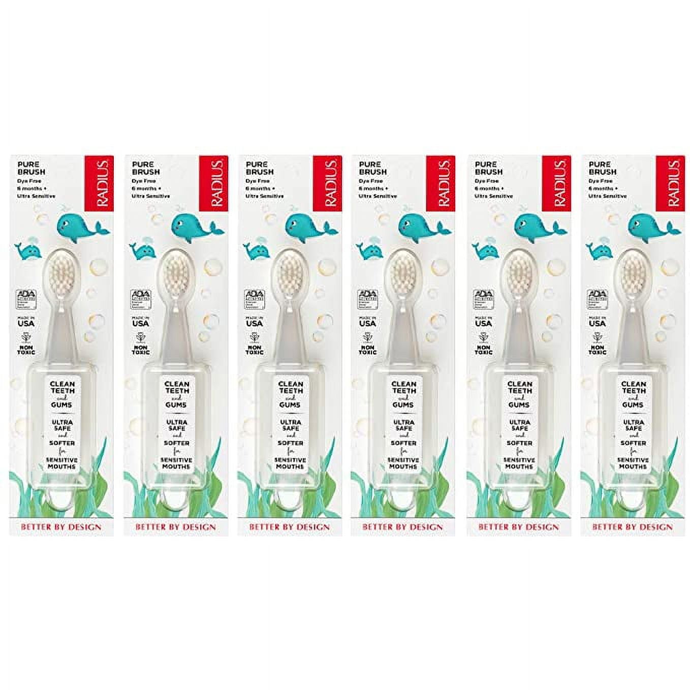 RADIUS Children's Toothbrush Pure Brush Ultra Soft BPA Free ADA ...