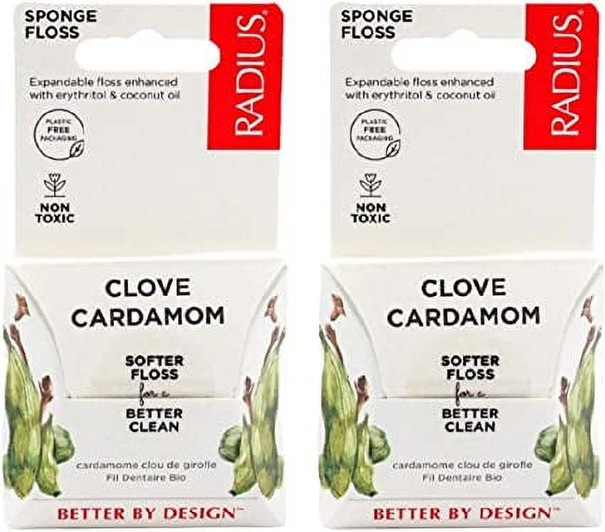 RADIUS Organic Dental Floss, Clove Cardamom, Vegan, 55 Yards, Pack of 2 ...