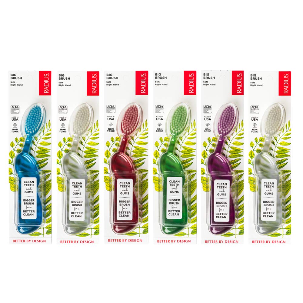 RADIUS - Original Toothbrush, Right Handed, Designed to Improve Gum ...