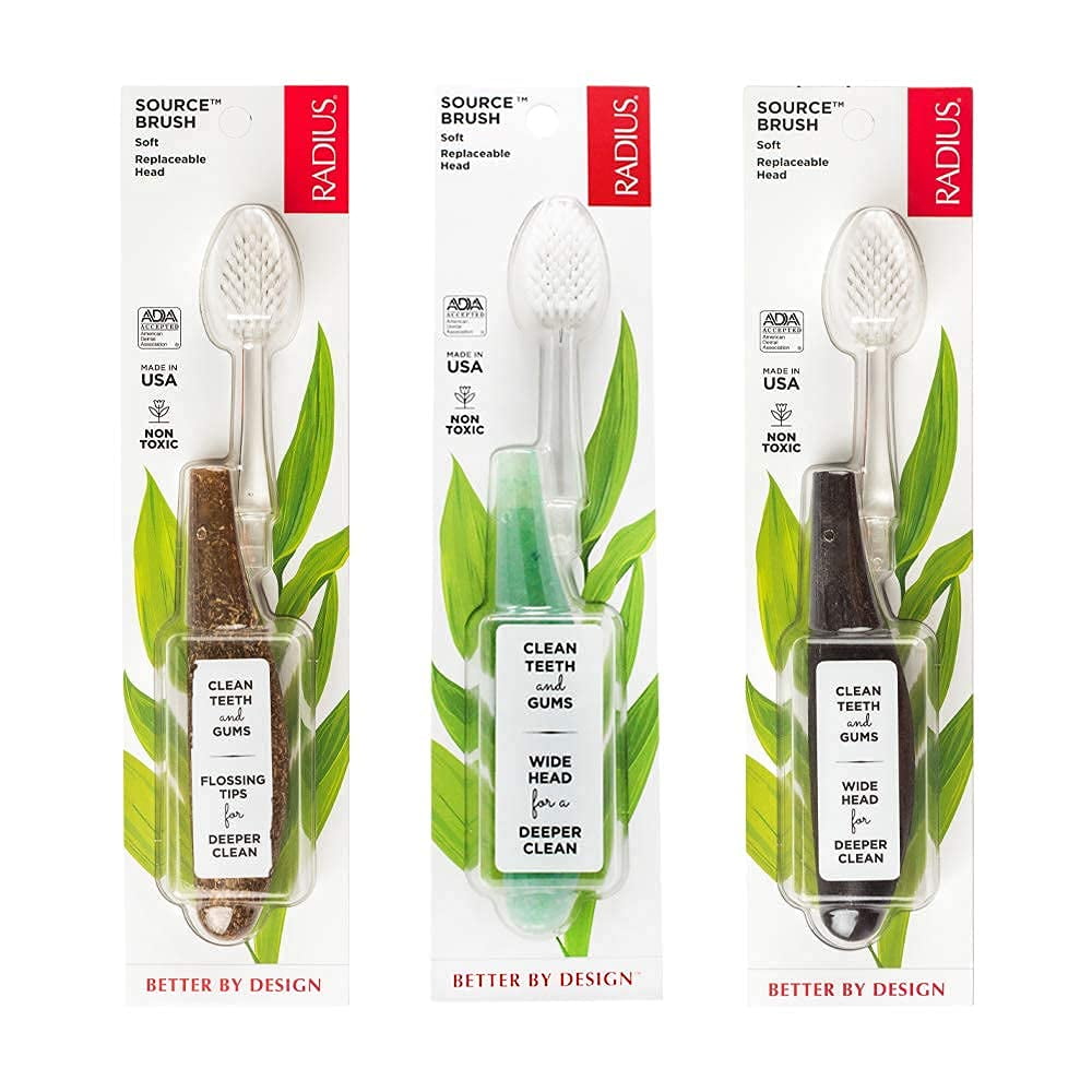 RADIUS Toothbrush Source Floss Brush BPA Free & ADA Accepted Improve ...