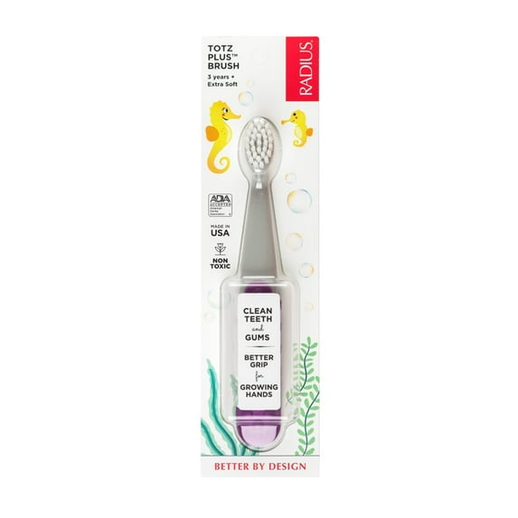 RADIUS Kids Toothbrush Silky Soft ADA Accepted for Delicate Gums 3 ...