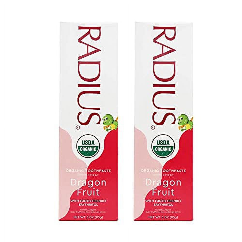 RADIUS USDA Organic Kids Toothpaste 3oz Non Toxic Chemical-Free Gluten ...