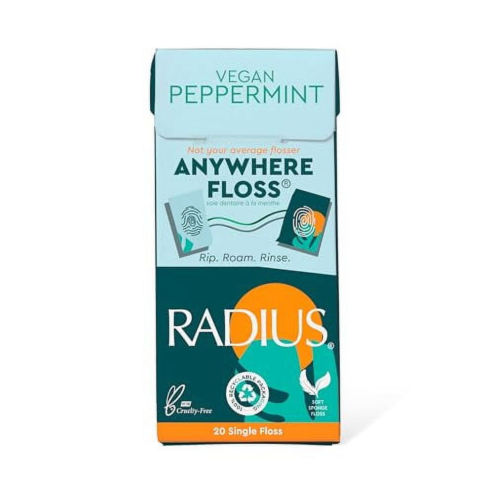 RADIUS Vegan Peppermint Sachets Travel Dental Soft Floss for Oral Care ...