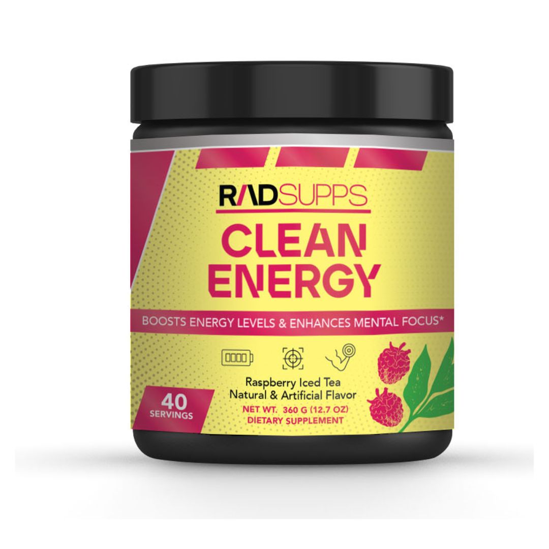 RADSUPPS- Clean Energy - Cardio Pre Workout Powder for Men & Women with ...