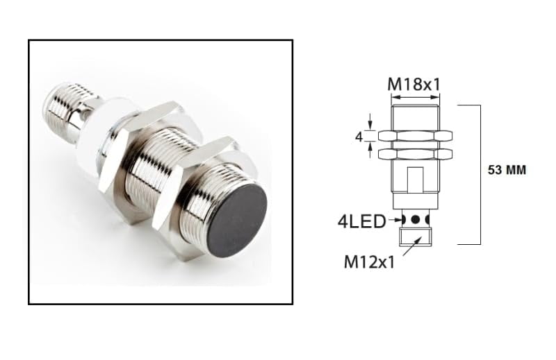 Radwell Rad01085 18mm Threaded Body 8mm Range Cylindricalshielded