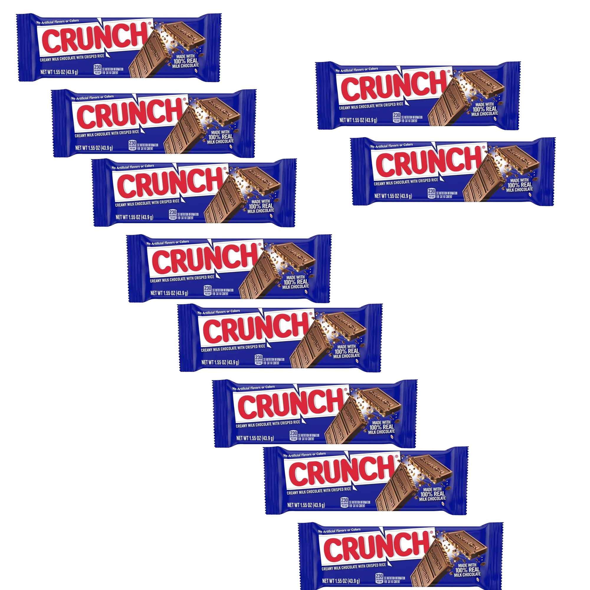 RADYAN Crunch Candy Bars, 10 Pack, 1.55 oz, Milk Chocolate - Walmart.com