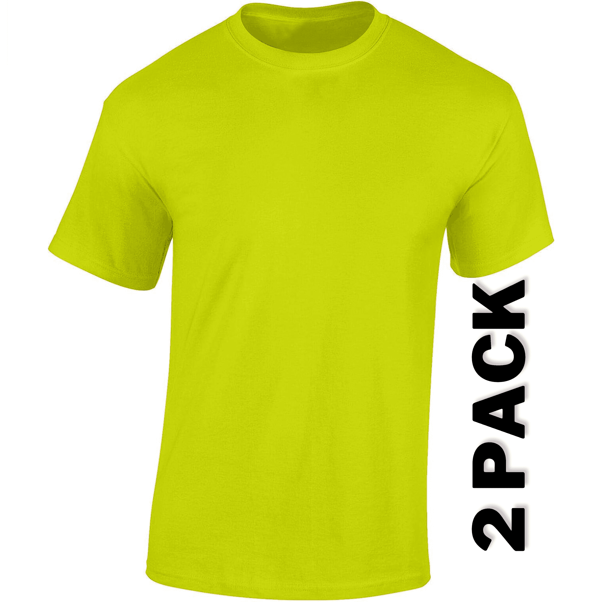 RADYAN Hi-Vis Short Sleeve Safety Tee ANSI-Certified 2-Pack - Walmart.com