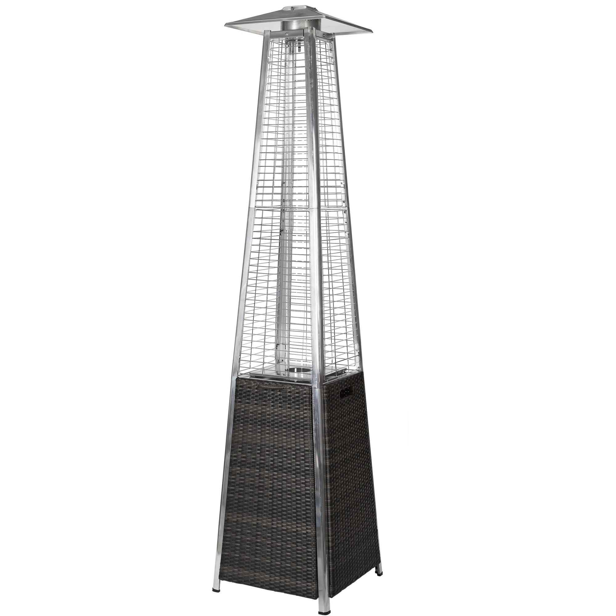 Tower Flame Heater - Wicker Black & Grey - Walmart.com