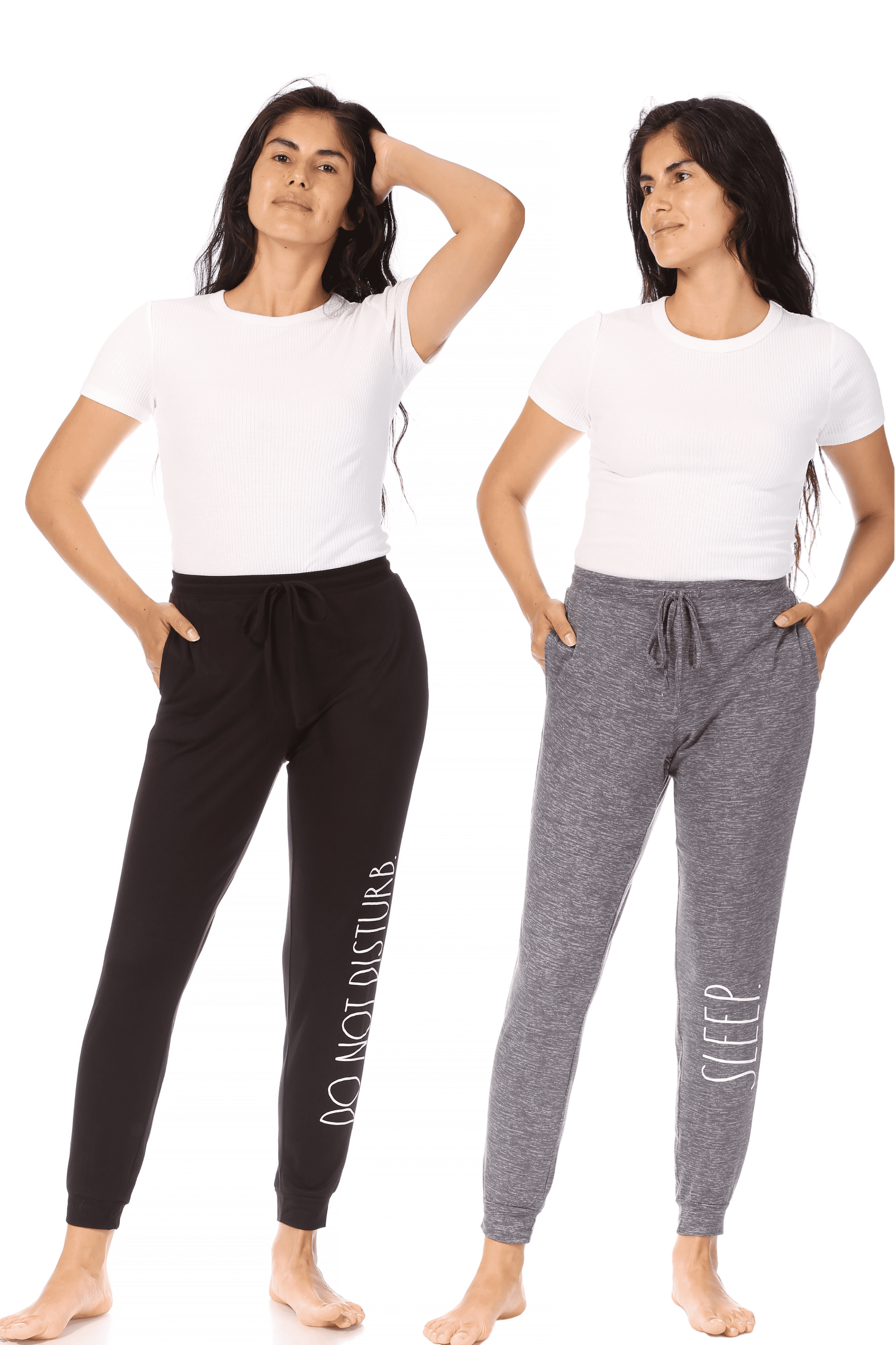RAE DUNN Women's 2-Pack Drawstring Jogger with Pockets Pant - Walmart.com