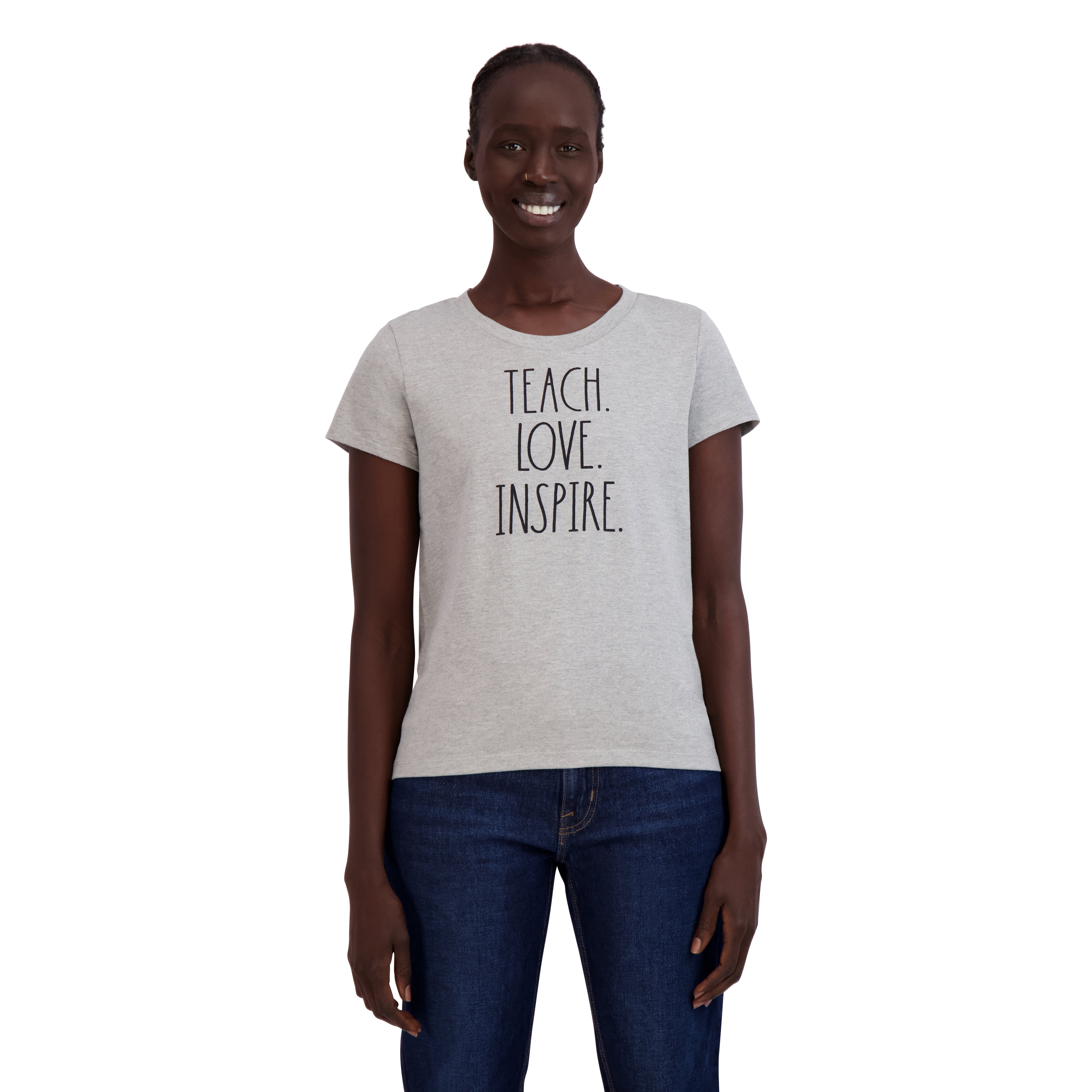 RAE DUNN Women's Short Sleeve Icon T-Shirt Short Sleeve Tee - Walmart.com