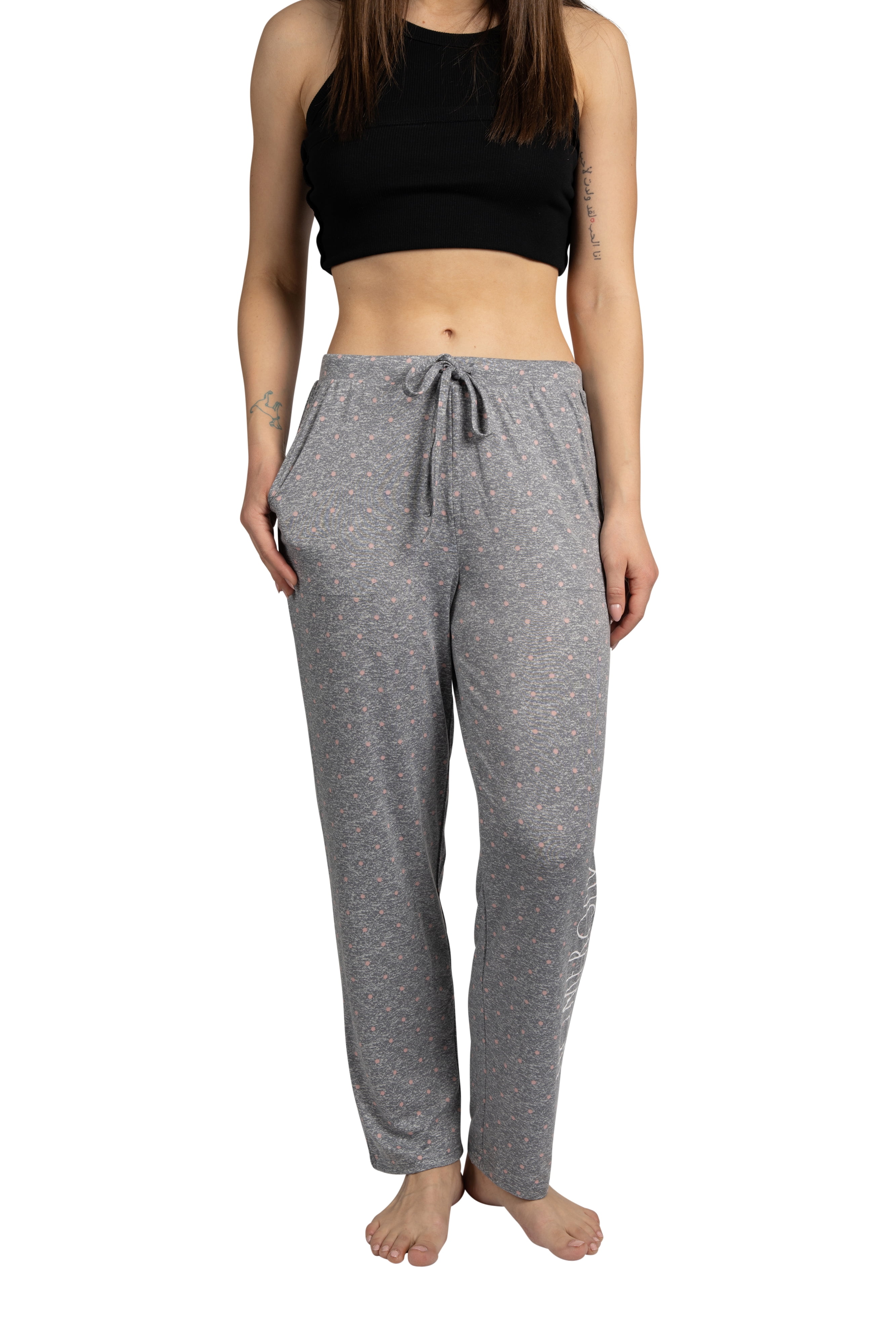 RAE DUNN Women's Tapered Leg Drawstring Pajama Pants with Pockets Pant ...