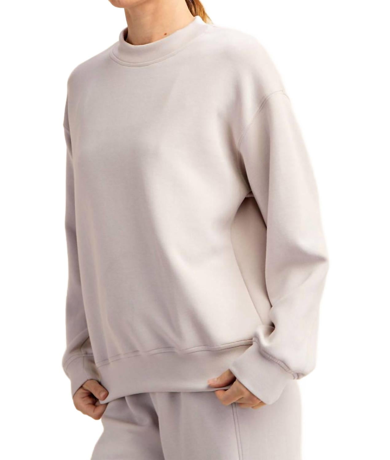 RAE MODE Luxe Scuba Mock Neck Pullover - Walmart.com