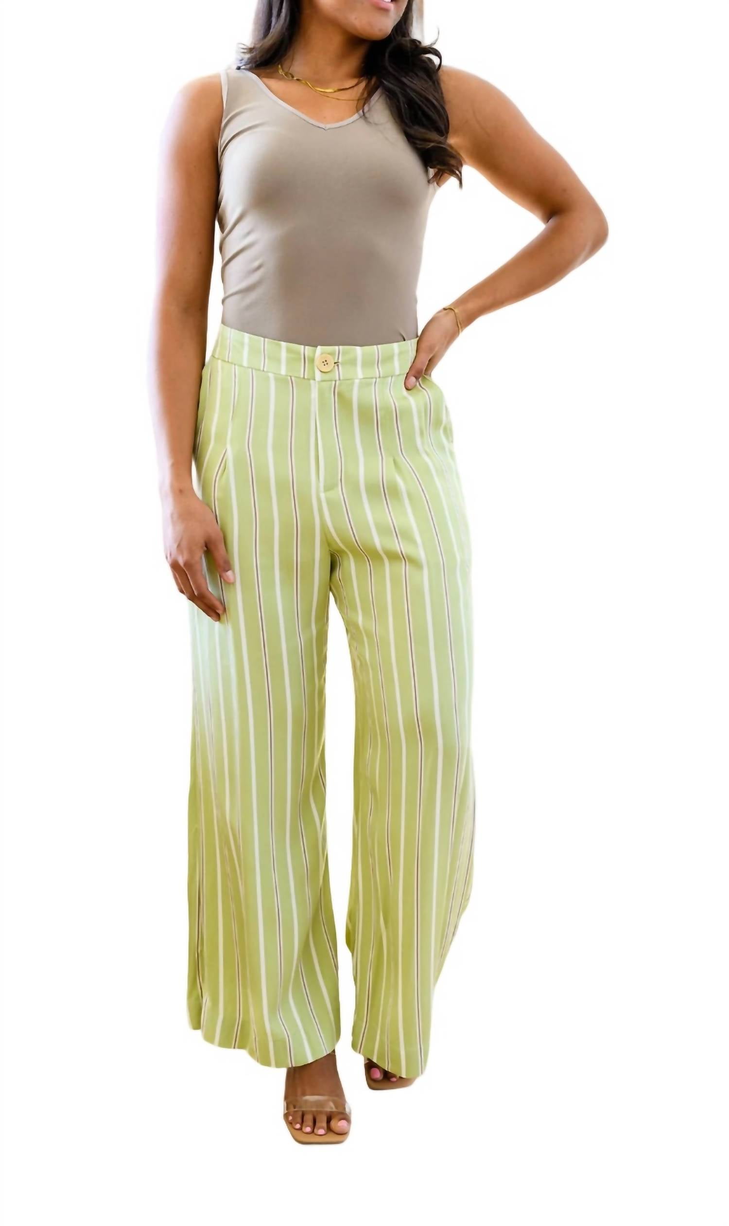 Rae Mode Never Underrated Striped Wide Leg Trousers - Walmart.com