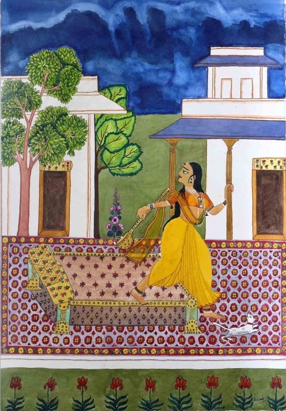 Raga Patamanjari, A Ragamala Painting, Limited Edition A2 Print Gloss ...