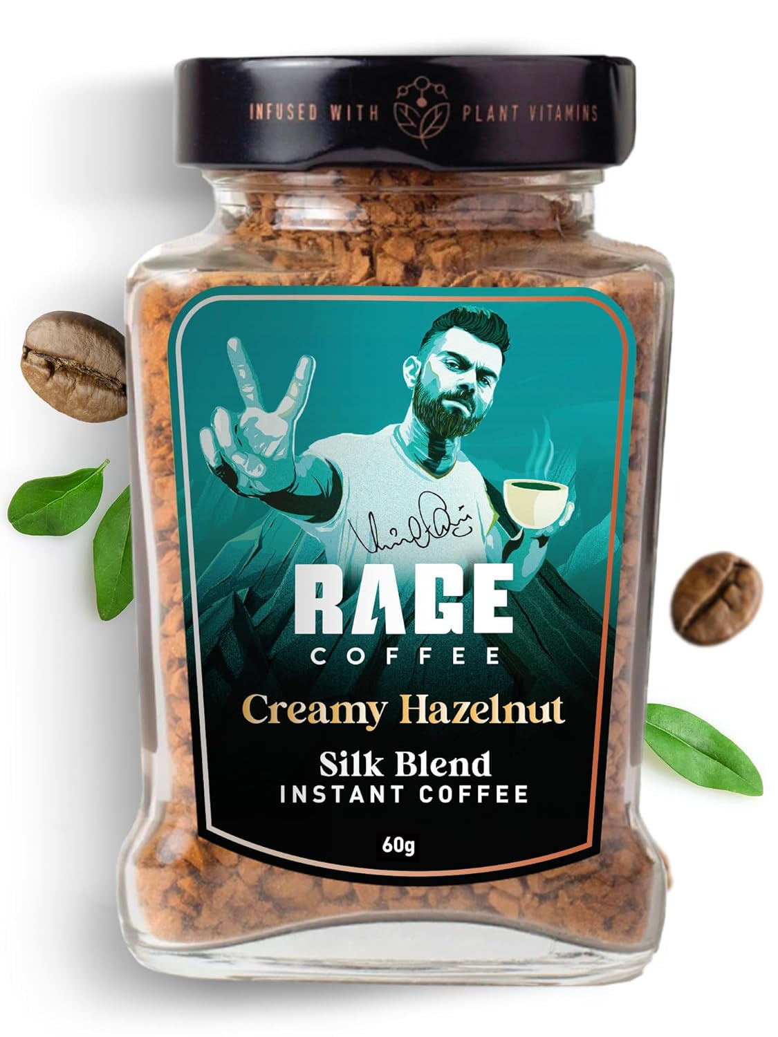 RAGE COFFEE Flavored Instant Coffee | Creamy Hazelnut Silk Blend | 100% ...