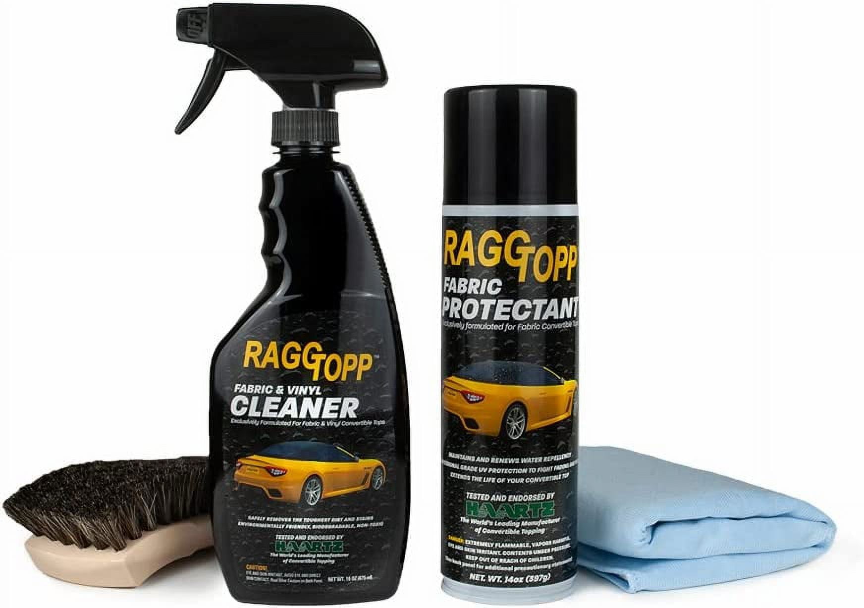 RAGGTOPP Fabric Convertible Top Cleaner & Protectant Kit with Brush ...