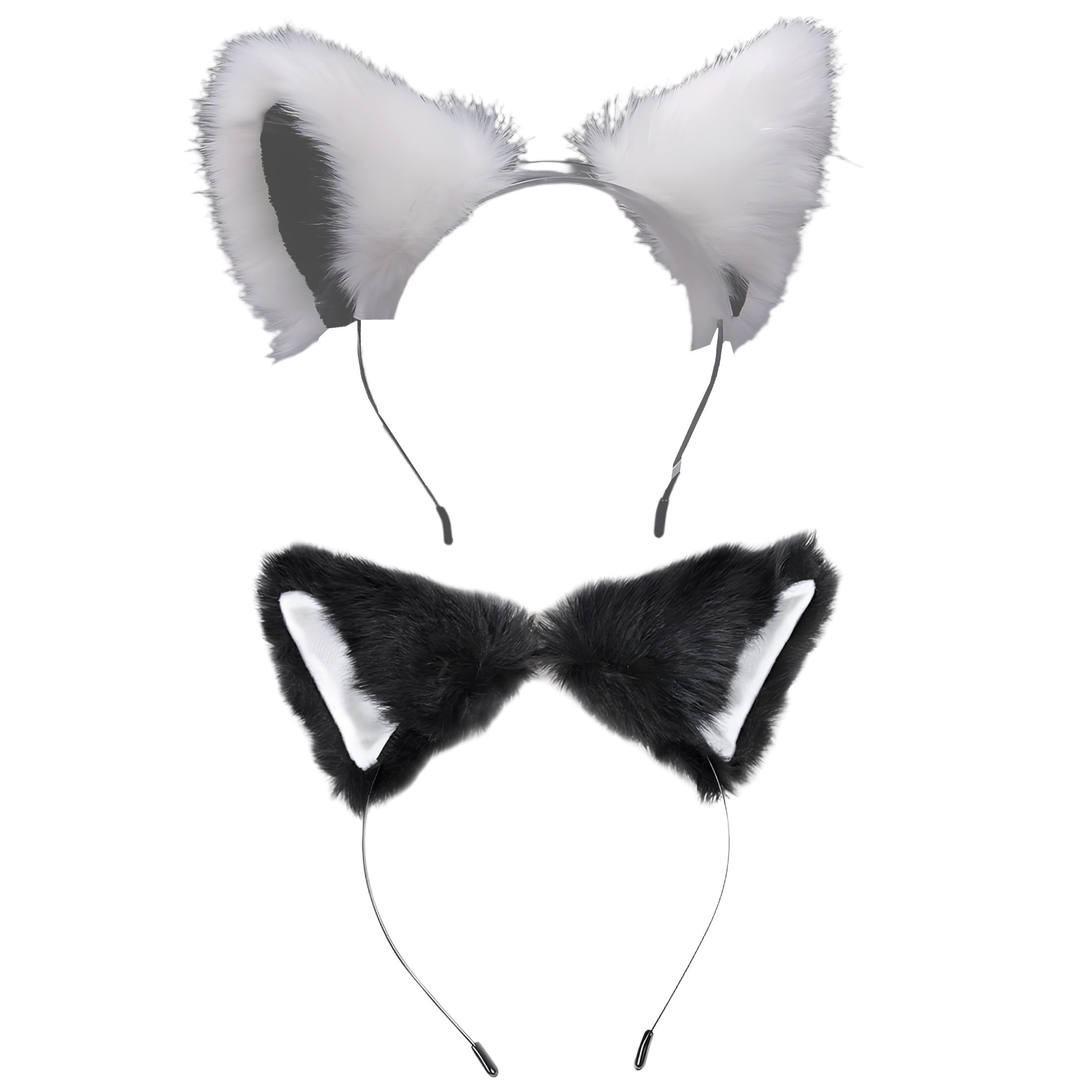 RAGUPEL 2 Pcs Girls Headbands,Skin-Friendly Plush Fabric Fox Ears,Built ...