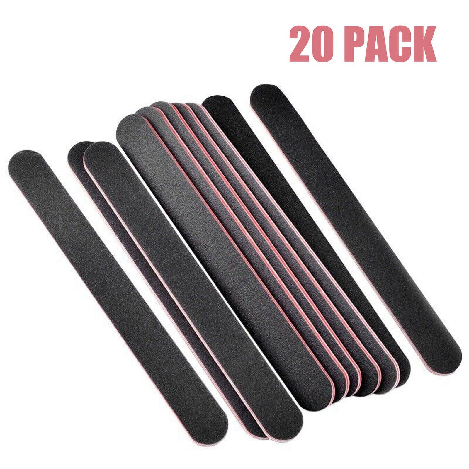 20 PCS 180/240 Grit Nail Files for Natural Nails, Double Sided Emery ...