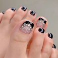 RAGUPEL 2026 New 24Pcs Press on Toe Nails Short Square French Fake ...