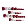 RAGUPEL 2026 New French Tip Press on Nails for Pedicure Party Casual ...