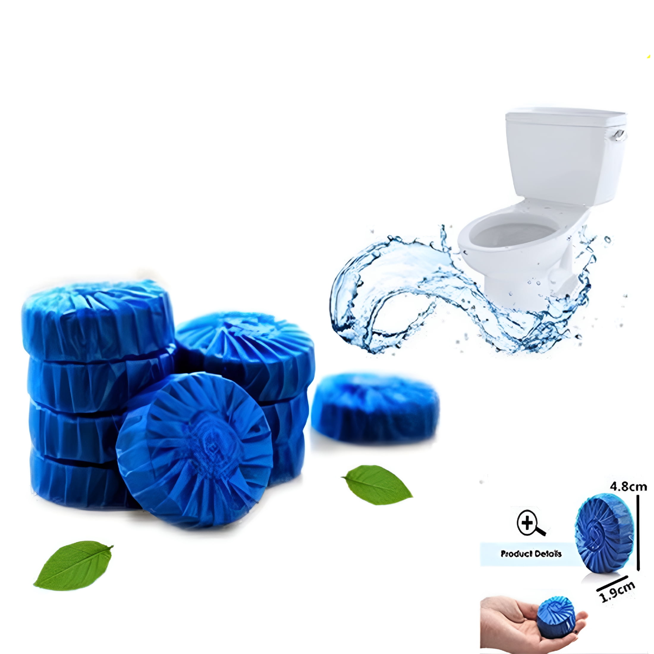 RAGUPEL 24 Automatic Bleach Toilet Bowl Cleaner Stain Remover Blue Tab ...
