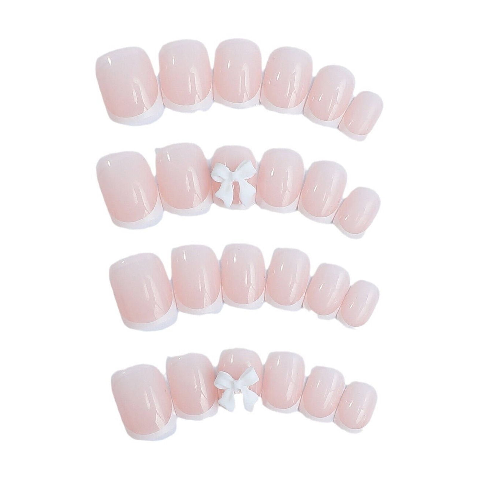 RAGUPEL 24 Pcs Acrylic Press on Nails Suitable for All Occasions Short ...