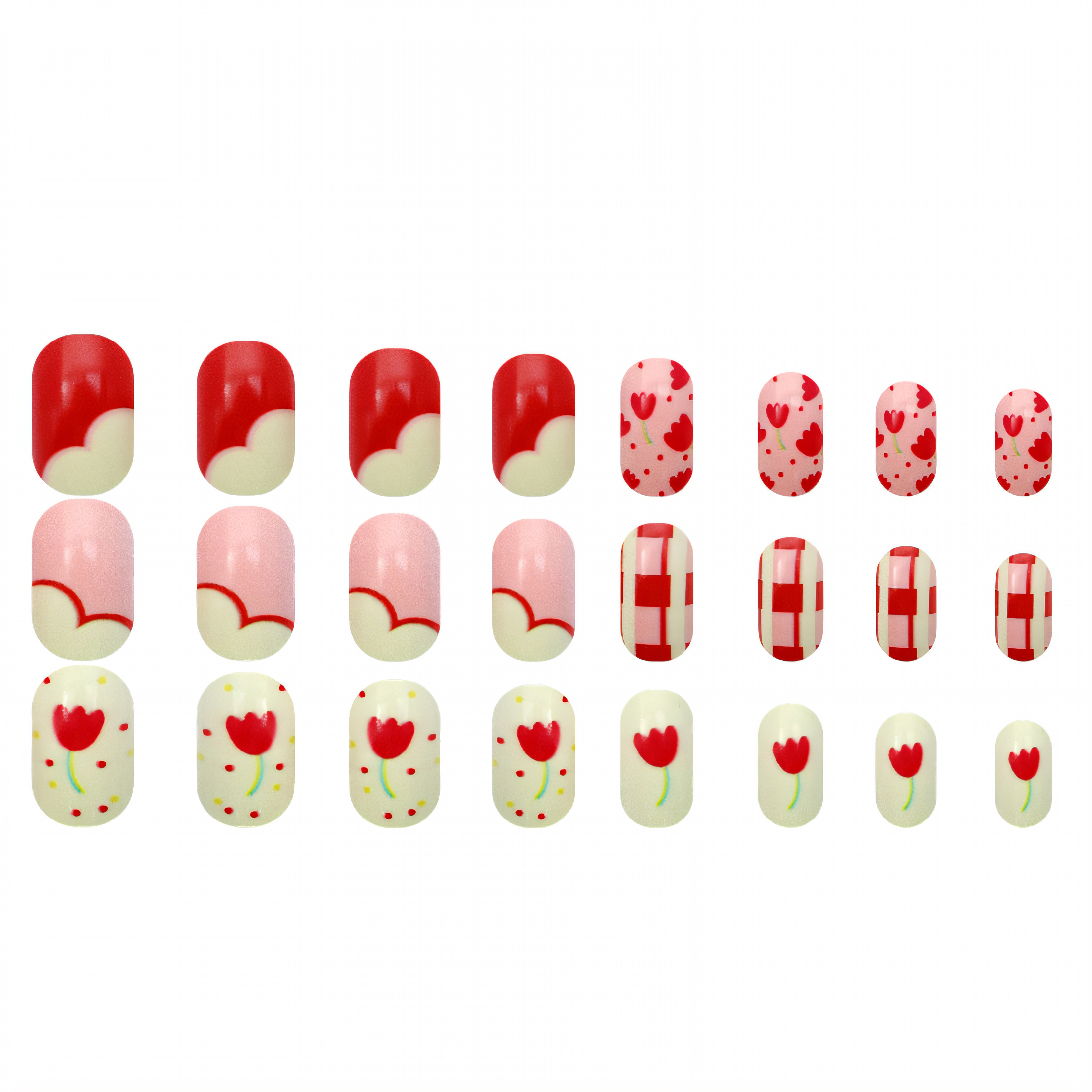 RAGUPEL 24Pcs Press on Nails for Kids,Printed Cartoons Kids Nails Set ...