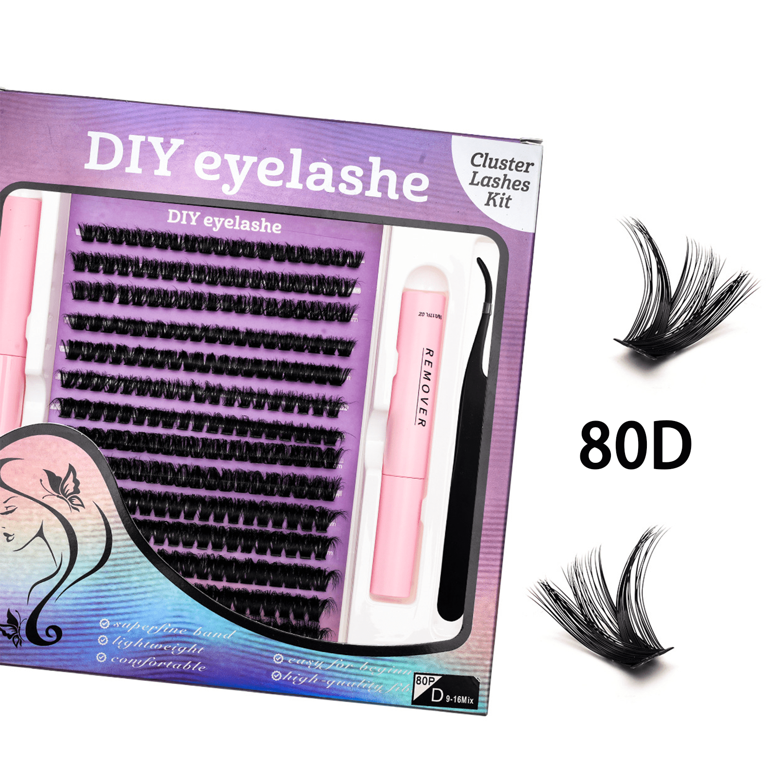 RAGUPEL 280 Pcs Lash Clusters 80D Single Cluster False Eyelashes 9 To ...