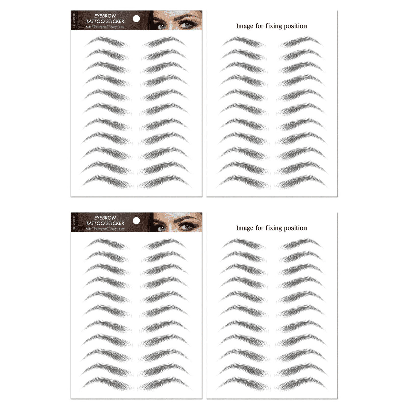 RAGUPEL 2Pcs Eyebrow Stencils Sticker Makeup Eyebrow Stamp Fake Eyebrow ...