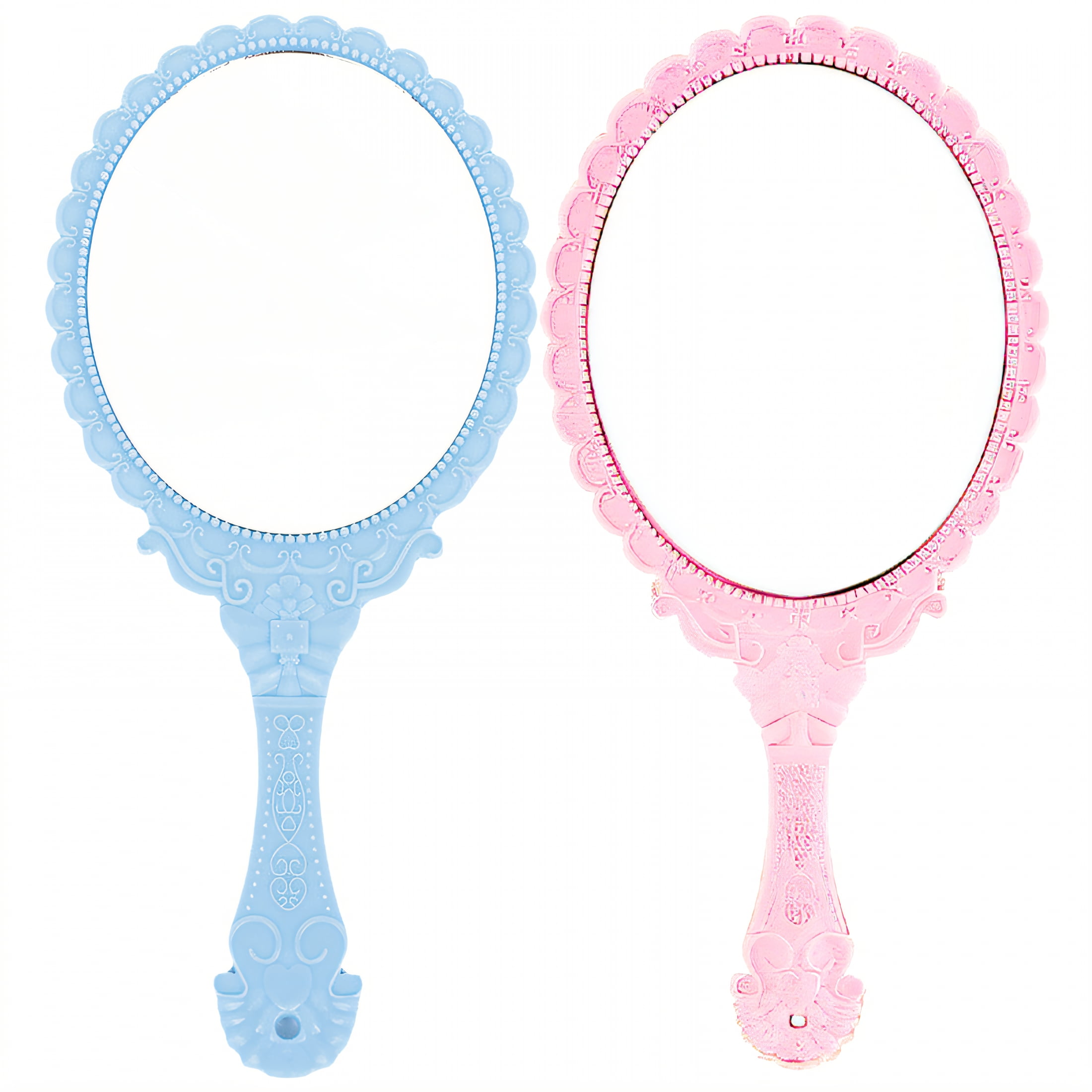 RAGUPEL 2Pcs Hand Mirror Easy to Carry Travel Makeup Mirror Practical ...