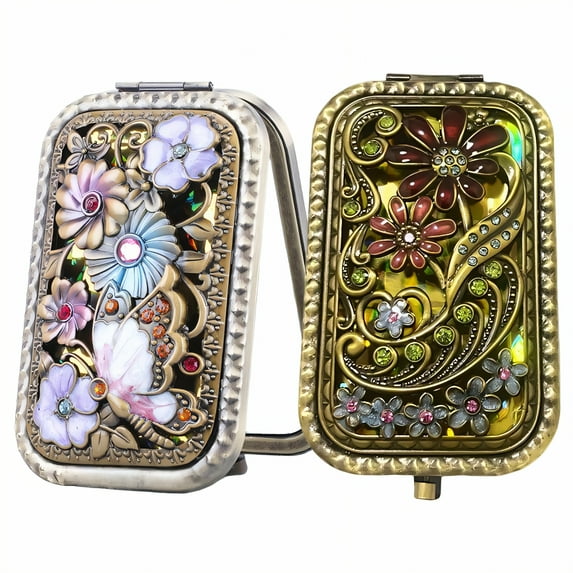 RAGUPEL 2Pcs Hand Mirror Stylish Retro Style Hand Mirror Handheld ...