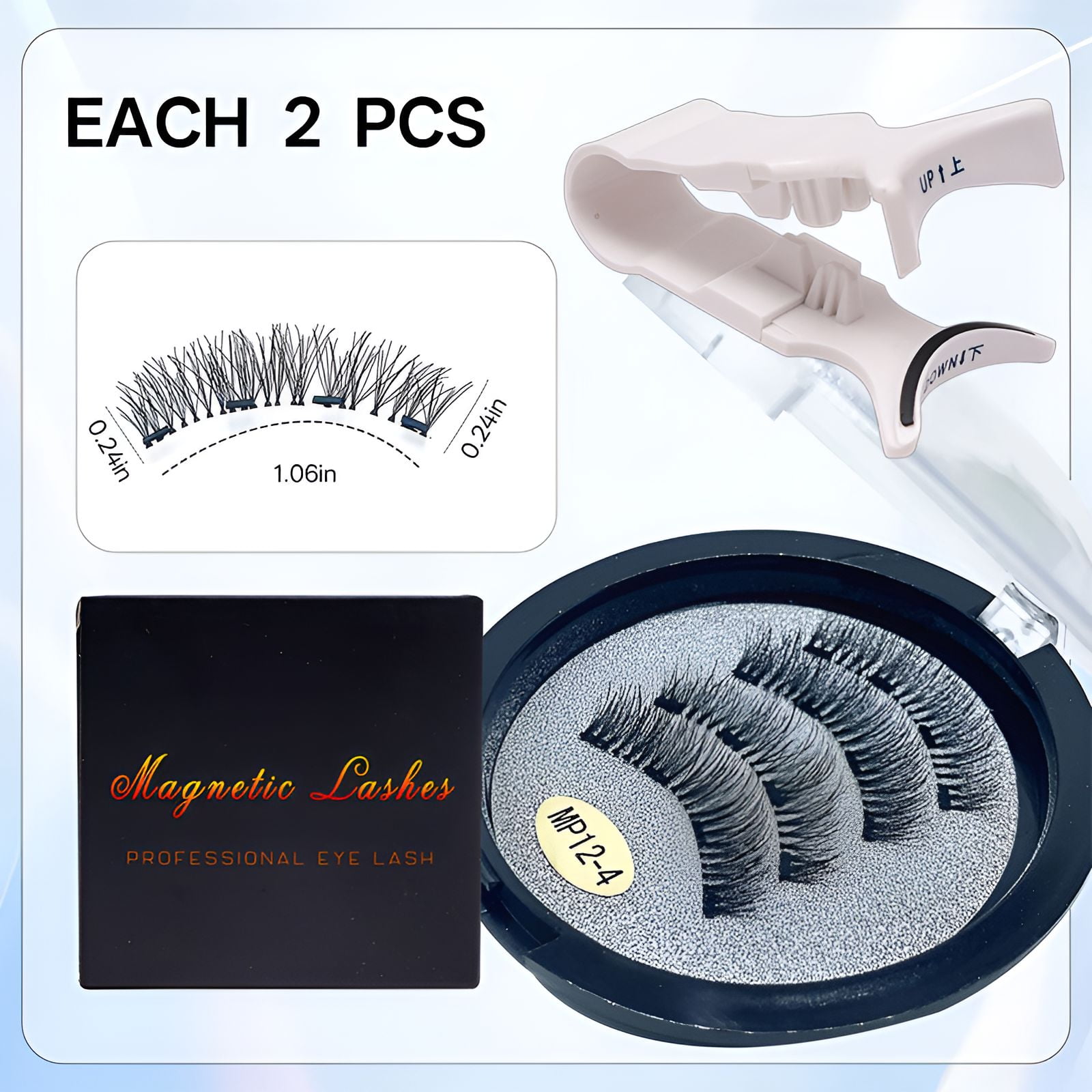 RAGUPEL 2Pcs Magnetic EyeFake Lashes,Professional Grade Magnetic ...