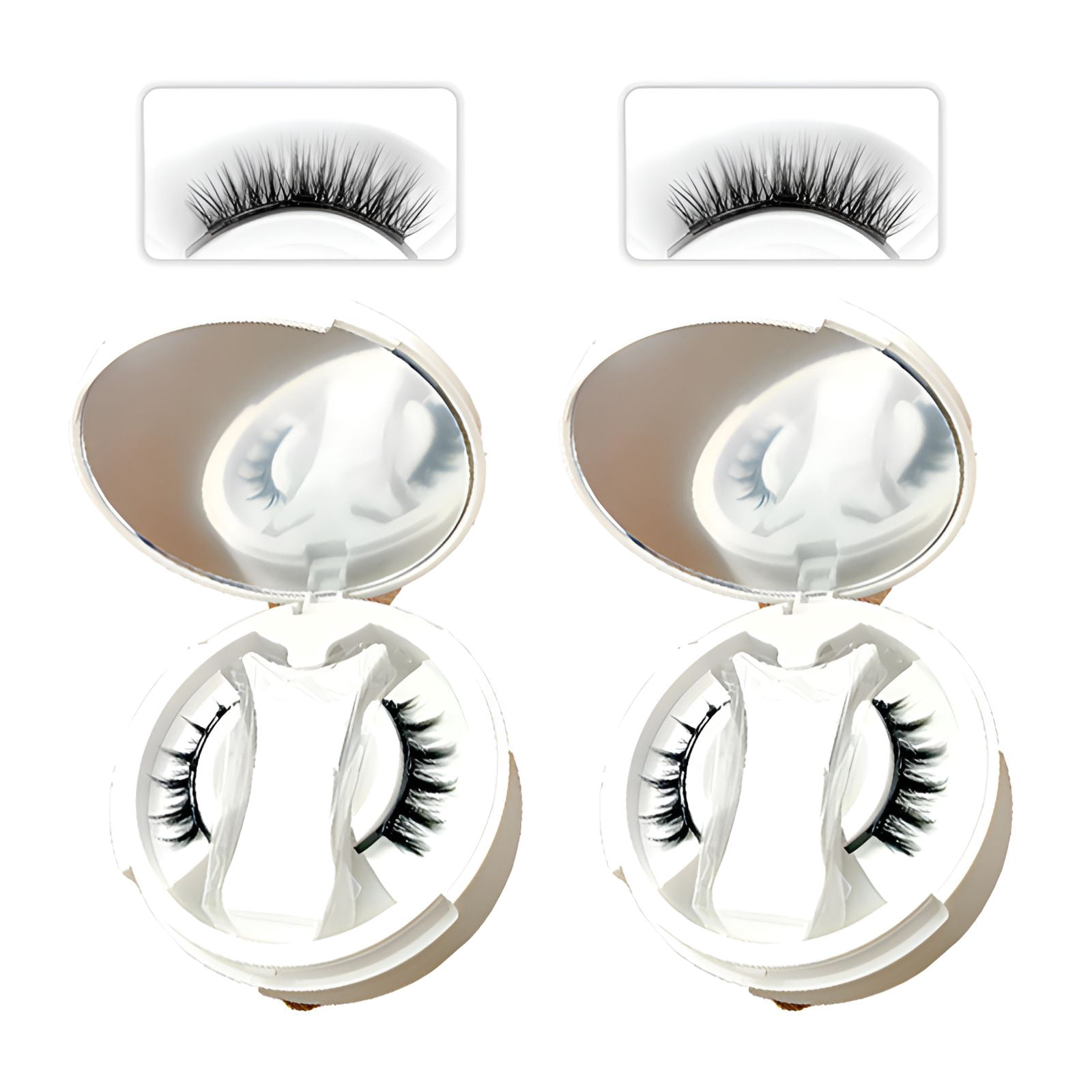 RAGUPEL 2Pcs Magnetic Eyelashes,1.2Cm Length Magnetic Eyelashes Natural ...