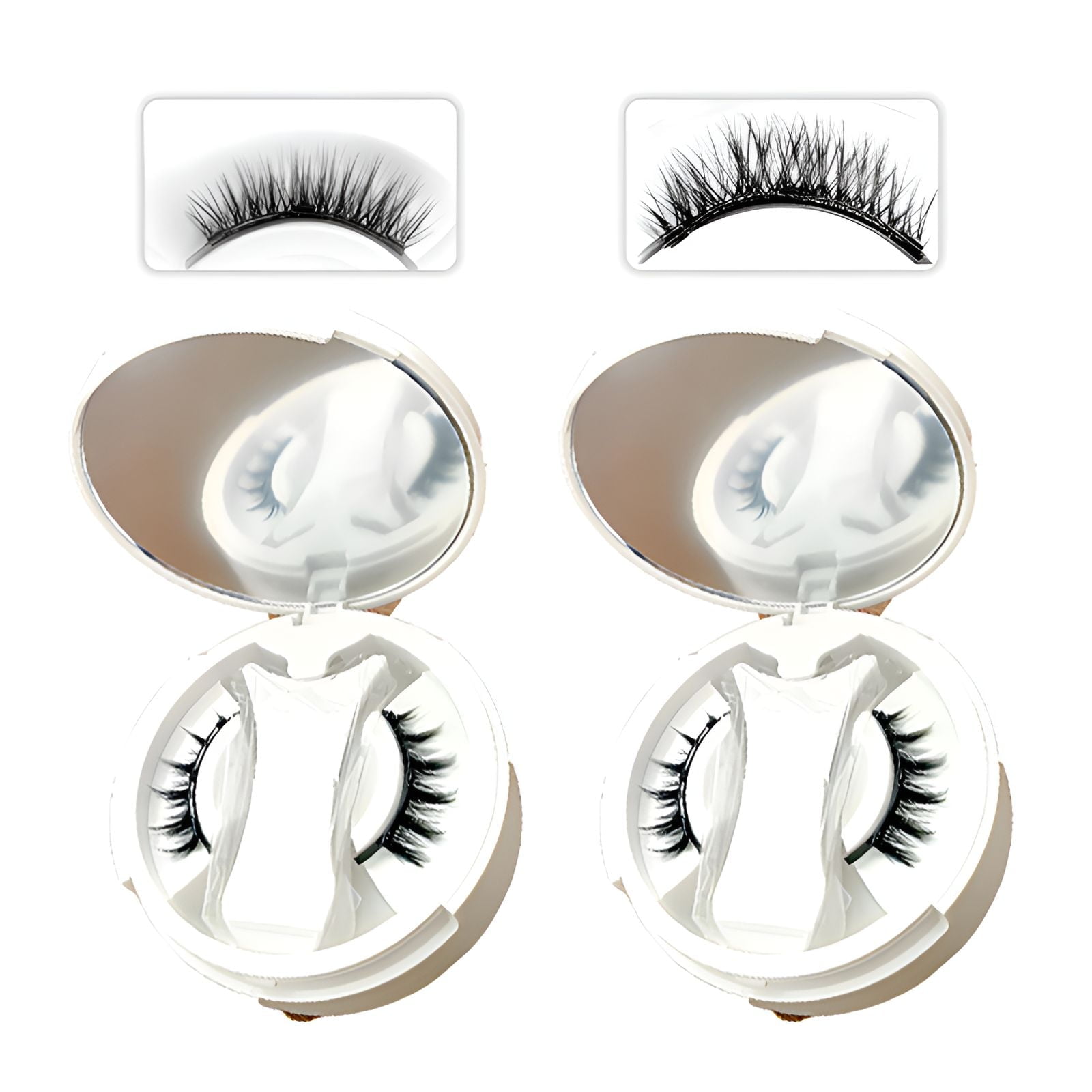 RAGUPEL 2Pcs Magnetic Eyelashes,Fake Eyelash with Applicator,Pestanas ...
