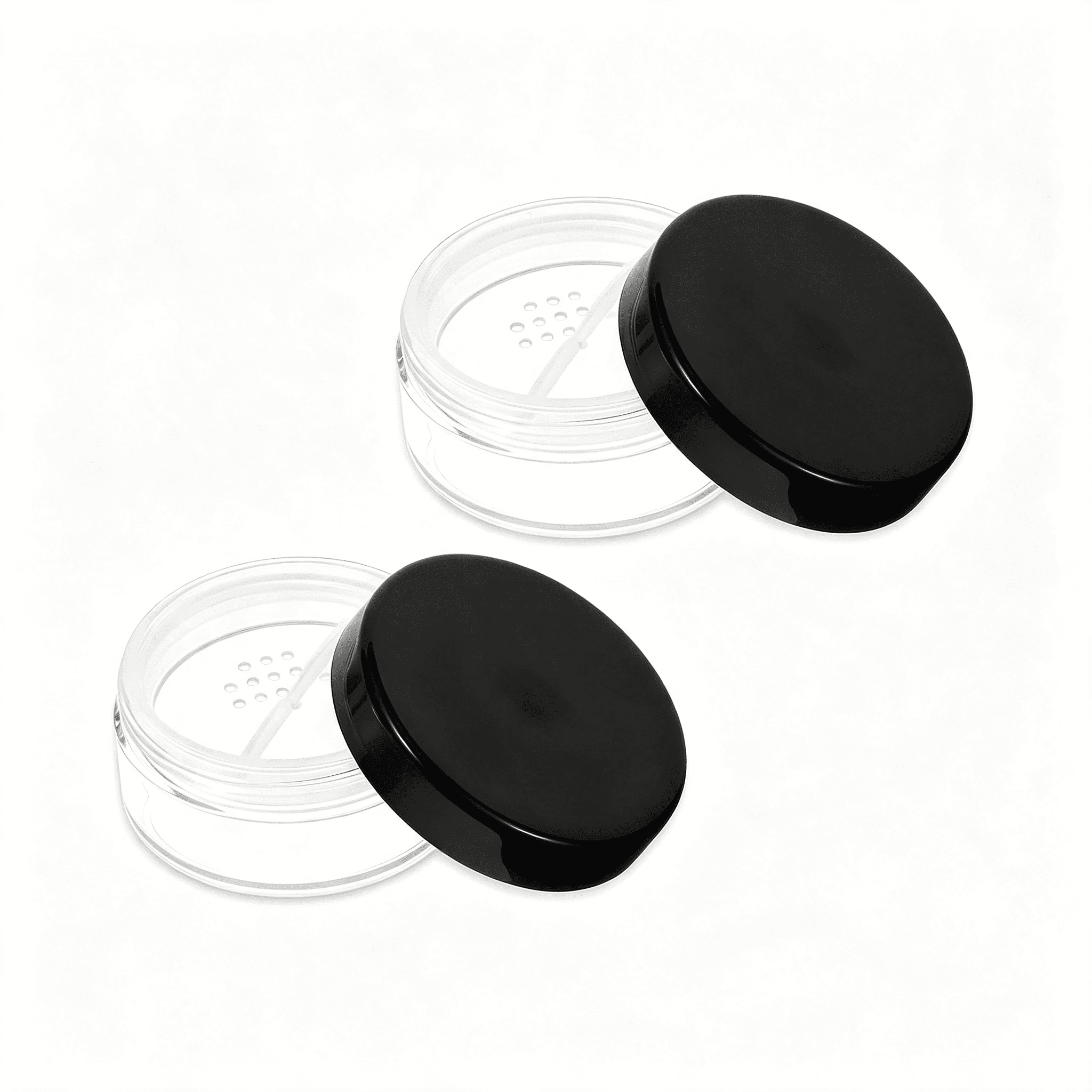 RAGUPEL 2Pcs Plastic Empty Travel Compact Case, 10Ml/0.34Oz Loose Face ...