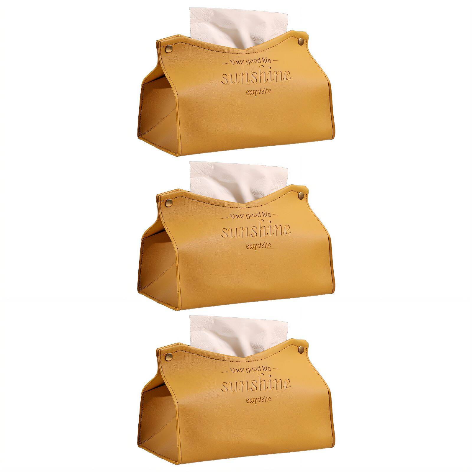 RAGUPEL 3Pcs Tissue Box Cover,Fine Craftsmanship Tissue Box Holder ...