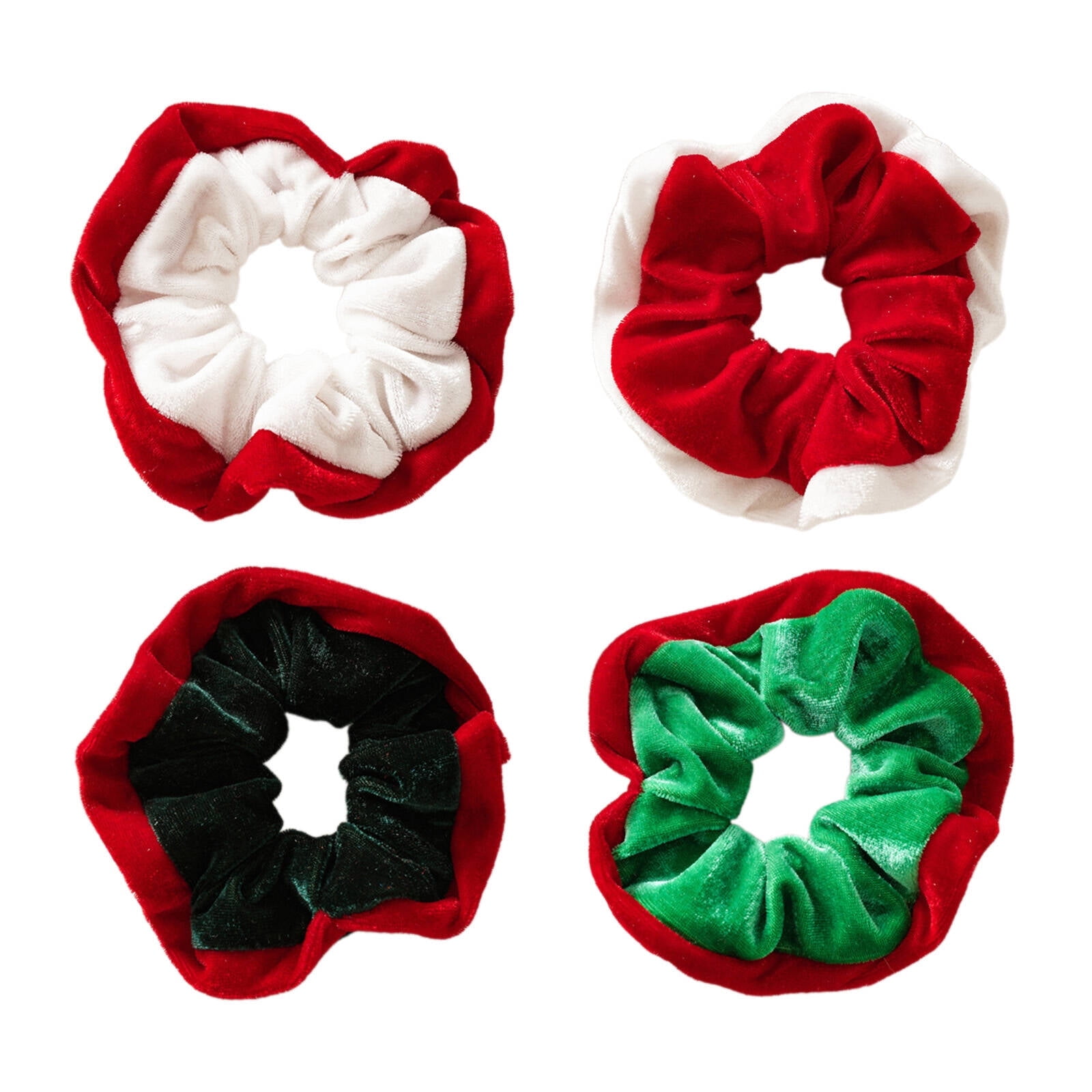 RAGUPEL 4 Pcs Scrunchies,Christmas Themed and Soft Velvet Fabric ...