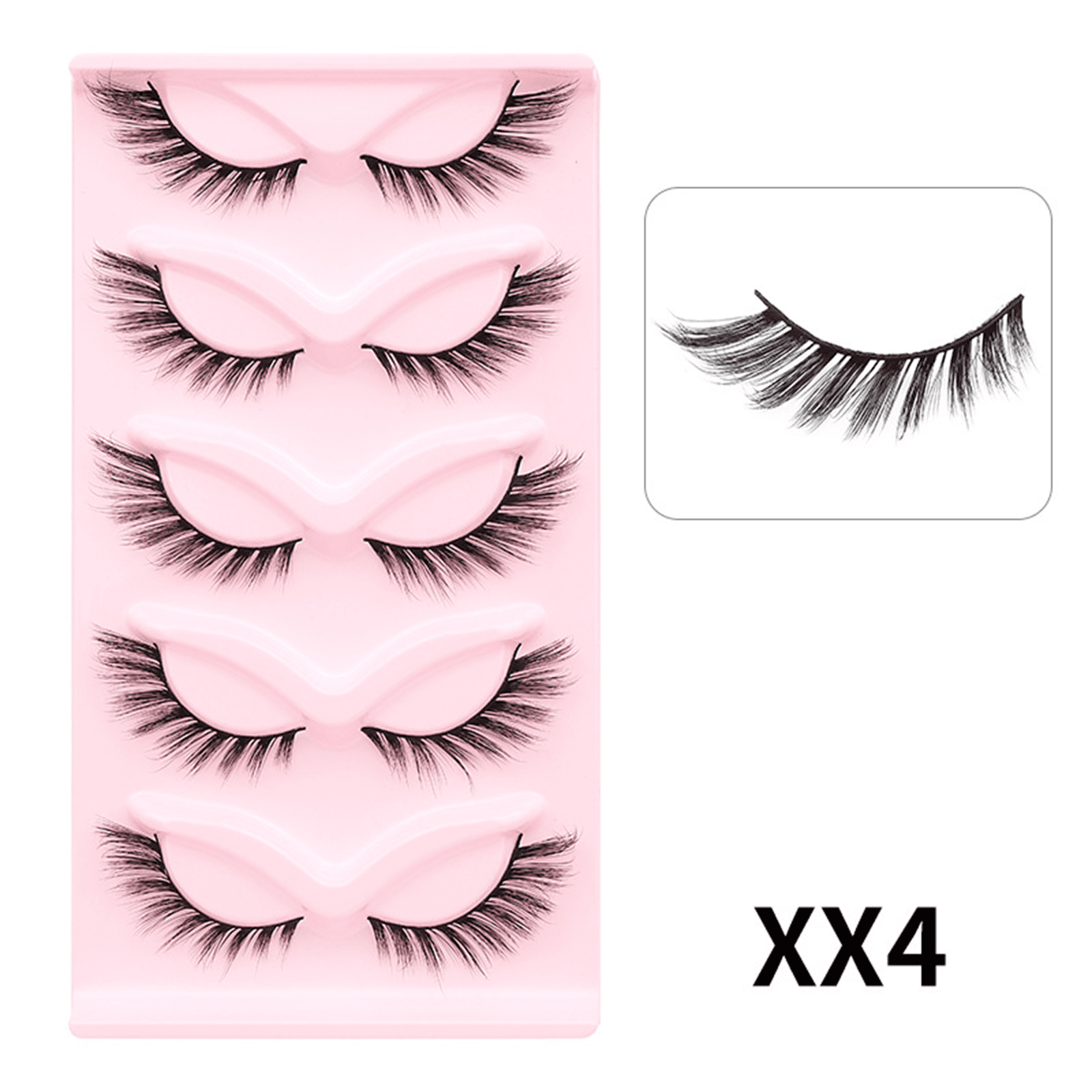RAGUPEL 5 Pairs Lash Clusters Natural Fluffy Cat Eye Bblique Fly Eye ...