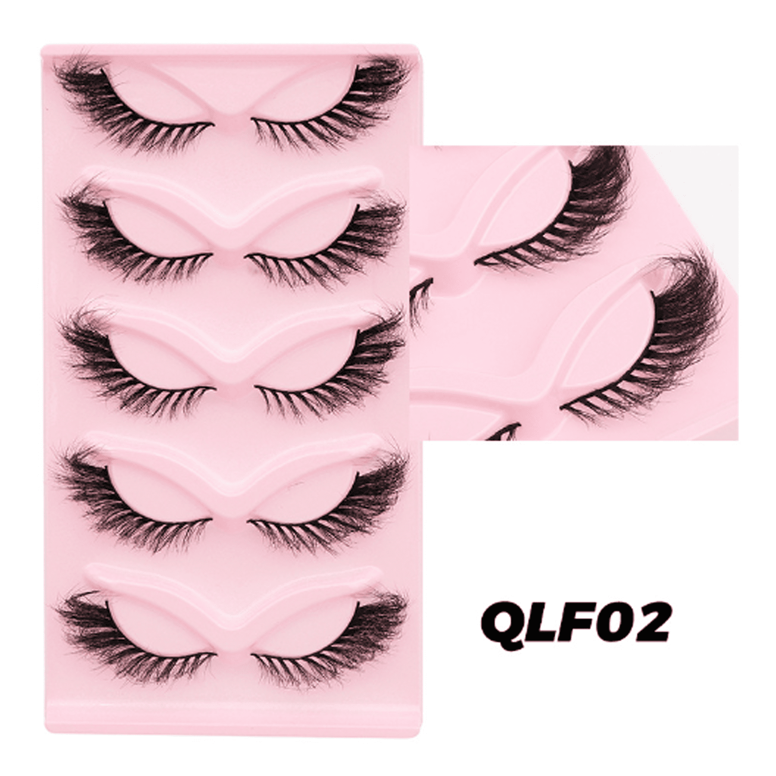 RAGUPEL 5 Pairs Lash Clusters Natural Fluffy Cat Eye Bblique Fly Eye ...