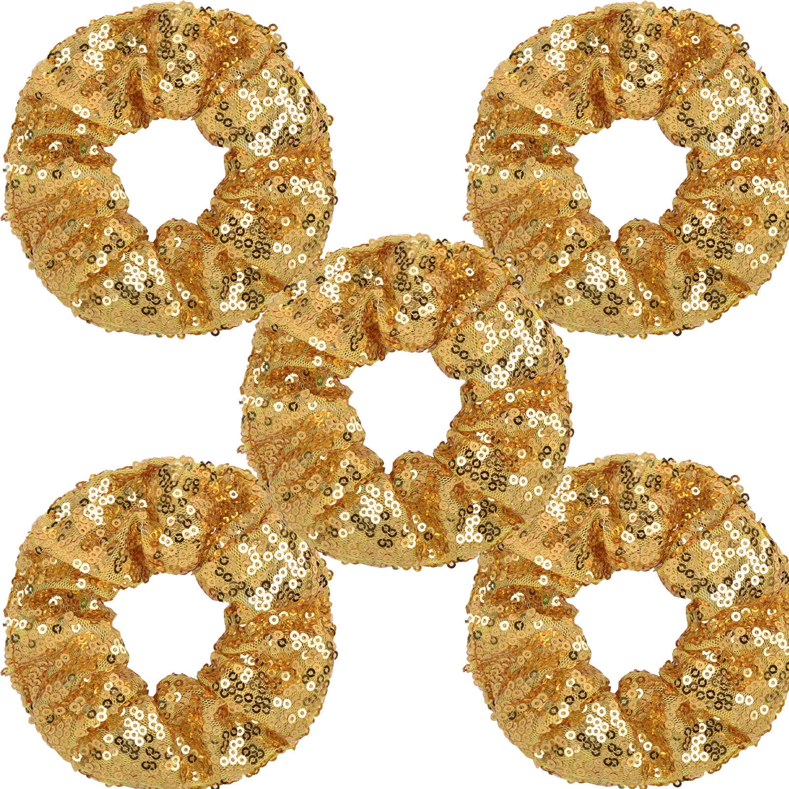 RAGUPEL 5 Pcs Scrunchies,Eye-Catching Fish Scale Glitter Effect ...