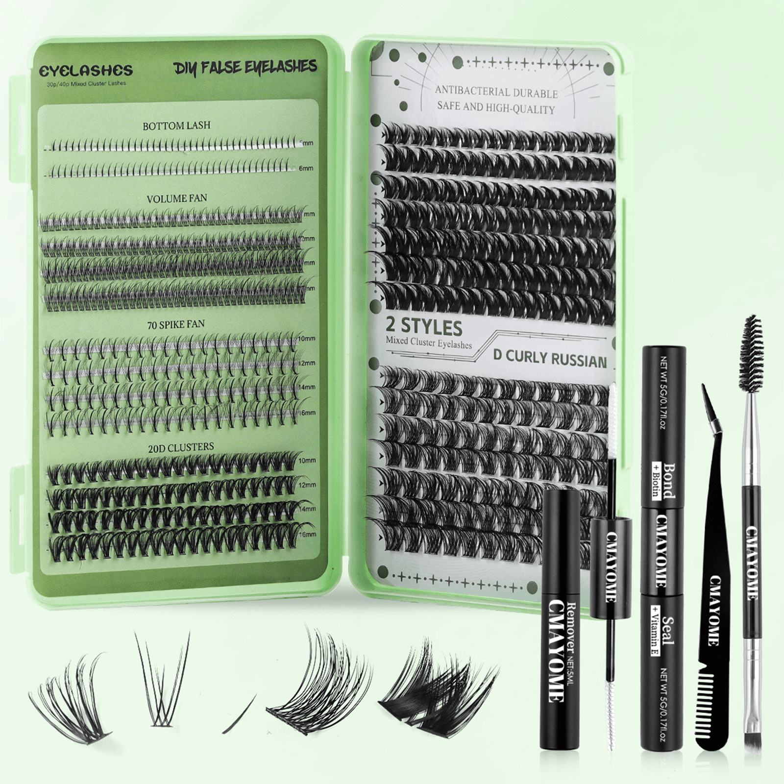 RAGUPEL 551 Pcs Lash Clusters Single Cluster False Eyelashes 5 To 16mm ...